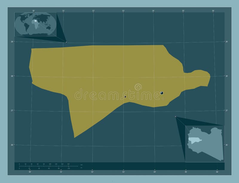 Wadi Ash Shati , Libya. Solid. Major Cities Stock Illustration ...
