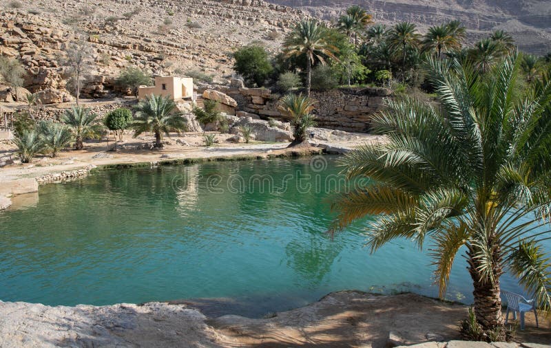Wadi Bani Khalid Nature Oman Image stock - Image du arabe, paume: 266363341