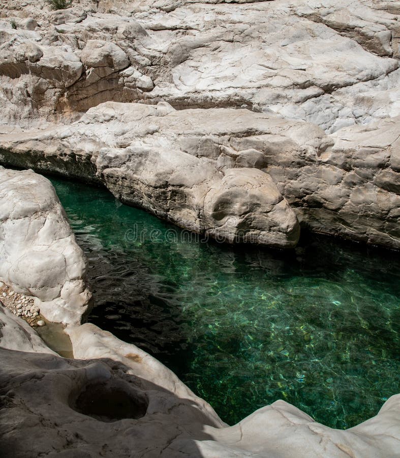 Wadi Bani Khalid Natureza De Oman Foto de Stock - Imagem de garganta ...
