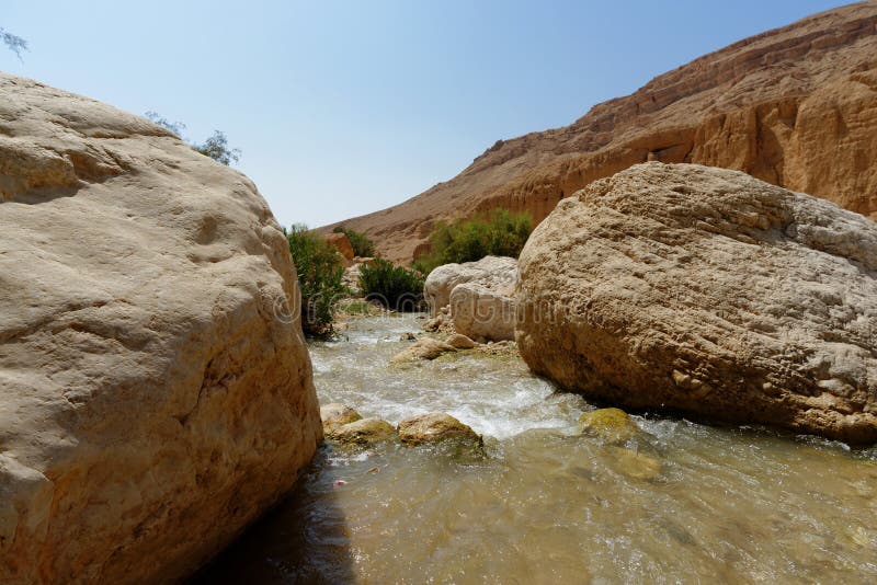 Wadi Bin Hammad Creek in Desert in Jordan Stock Image - Image of hill ...