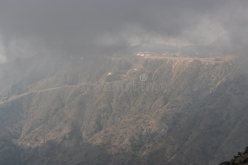 Wadi Hali in Al Souda Mountains, Saudi Arab Stock Photo - Image of ...