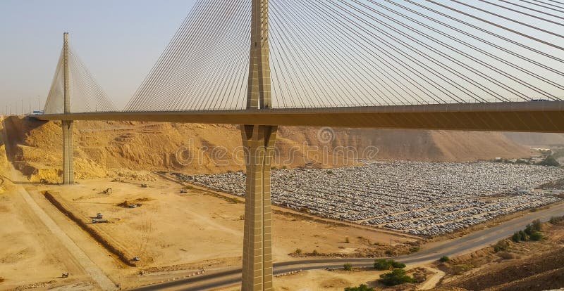 Wadi Laban Bridge Cable Stayed Riyadh Saudi Arabia Stock Photos - Free ...
