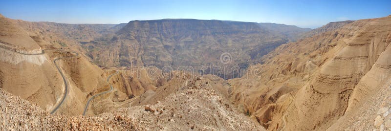 Wadi Mujib, the Biblical Arnon Stream in Jordan Stock Photo - Image of ...