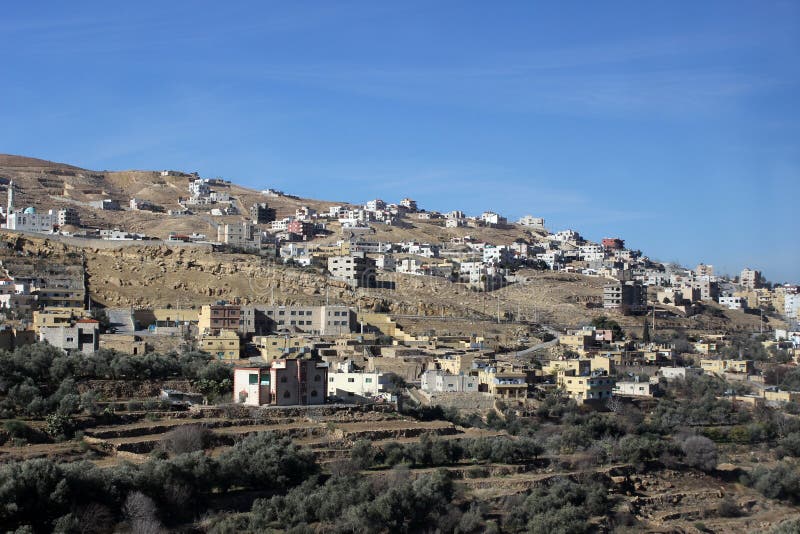 Wadi Musa, Jordan stock image. Image of city, houses - 37244349