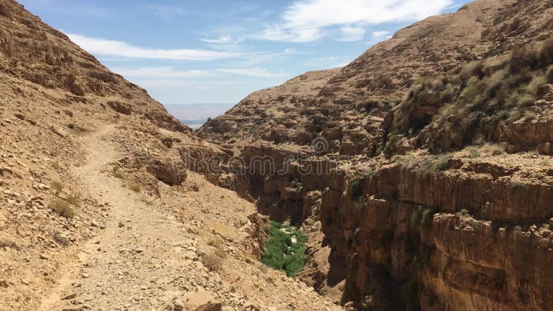 Wadi Quelt, Valley of Shadow of Death, in Israel. Stock Footage - Video ...