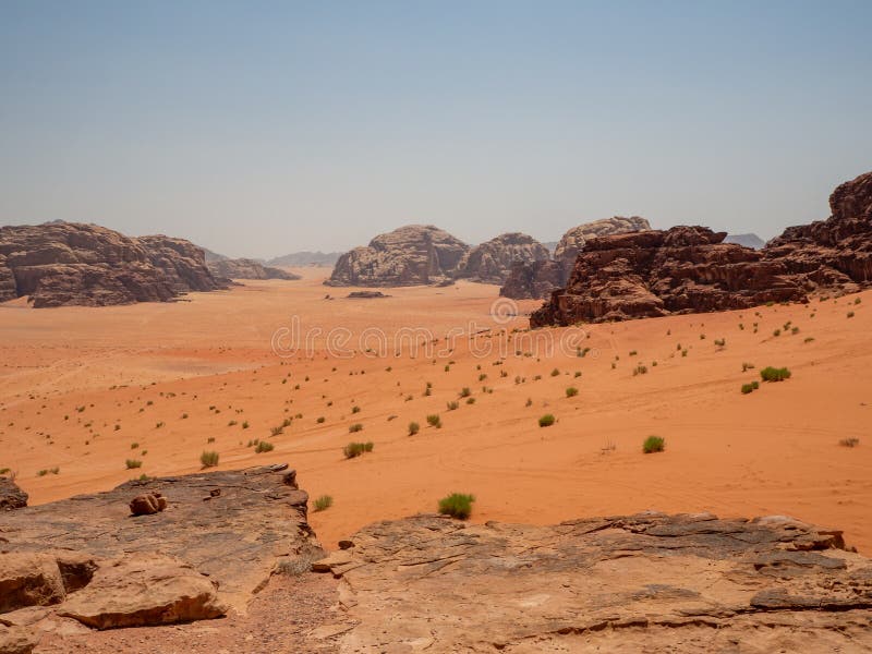 Wadi Rum Desert, Aka Valley of the Moon, Jordan, Middle East Stock ...