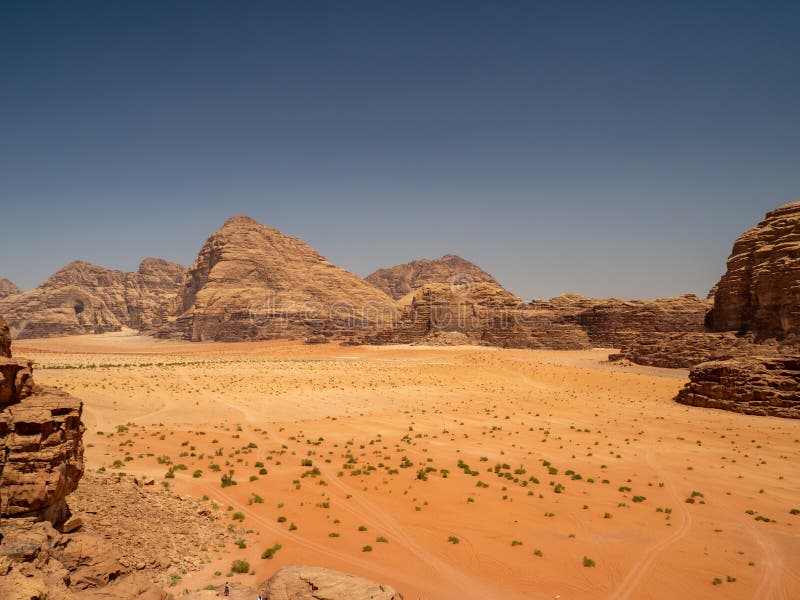Wadi Rum Desert, Aka Valley of the Moon, Jordan, Middle East Stock ...