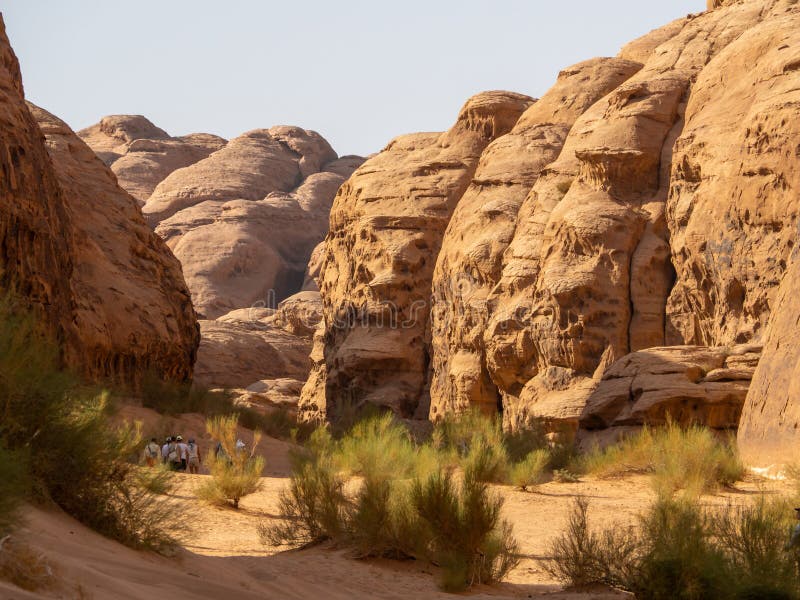 Wadi Rum Desert, Aka Valley of the Moon, Jordan, Middle East Stock ...
