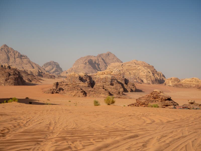 Wadi Rum Desert, Aka Valley of the Moon, Jordan, Middle East Stock ...