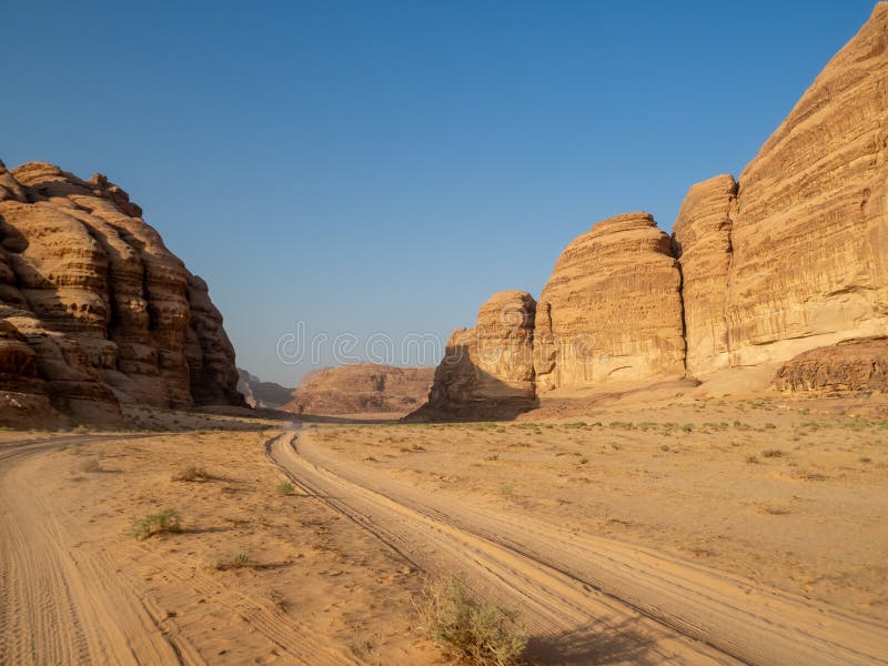 Wadi Rum Desert, Aka Valley of the Moon, Jordan, Middle East Stock ...