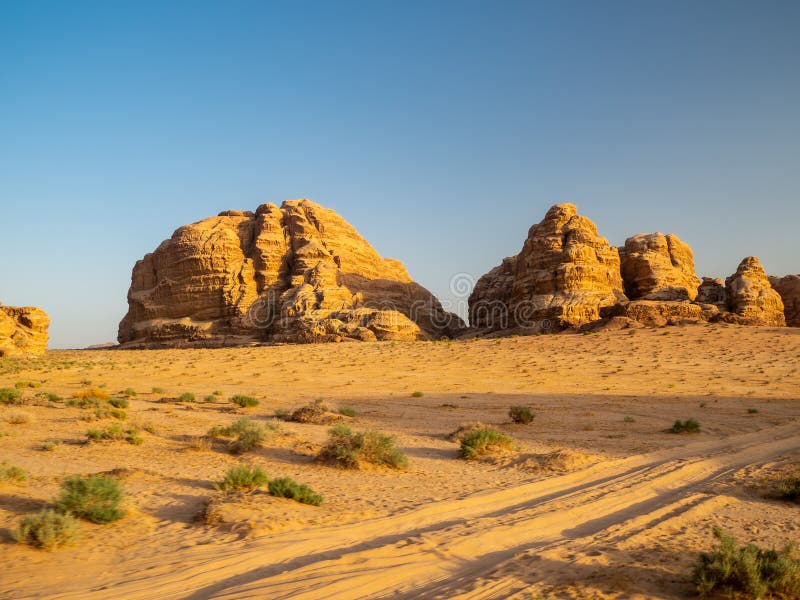Wadi Rum Desert, Aka Valley of the Moon, Jordan, Middle East Stock ...
