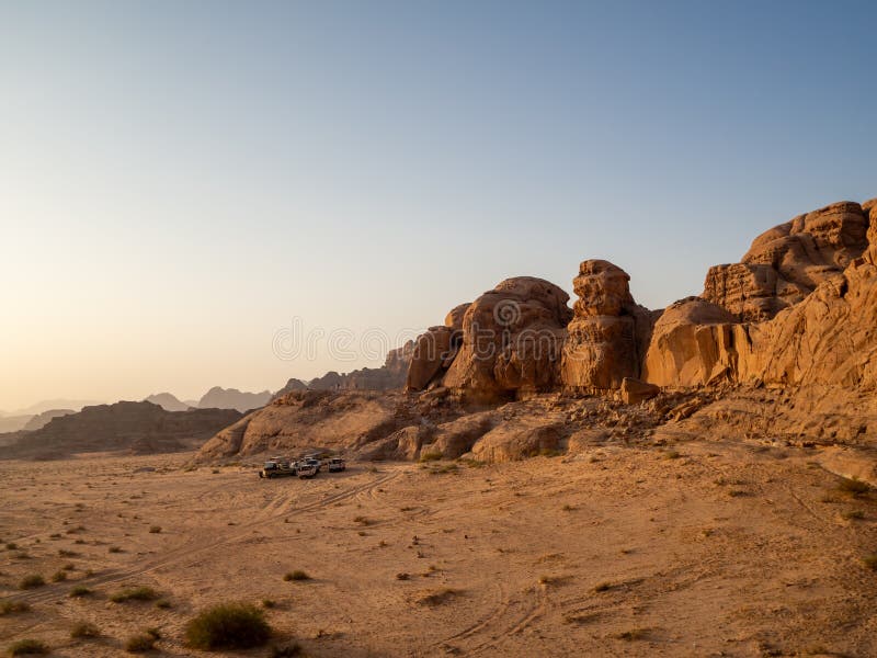 Wadi Rum Desert, Aka Valley of the Moon, Jordan, Middle East Stock ...