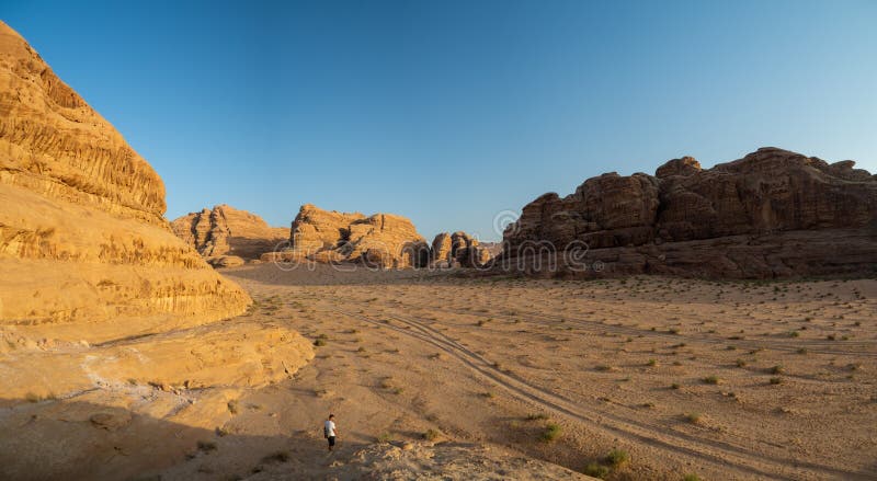 Wadi Rum Desert, Aka Valley of the Moon, Jordan, Middle East Stock ...