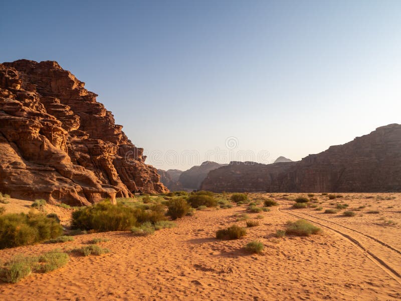 Wadi Rum Desert, Aka Valley of the Moon, Jordan, Middle East Stock ...