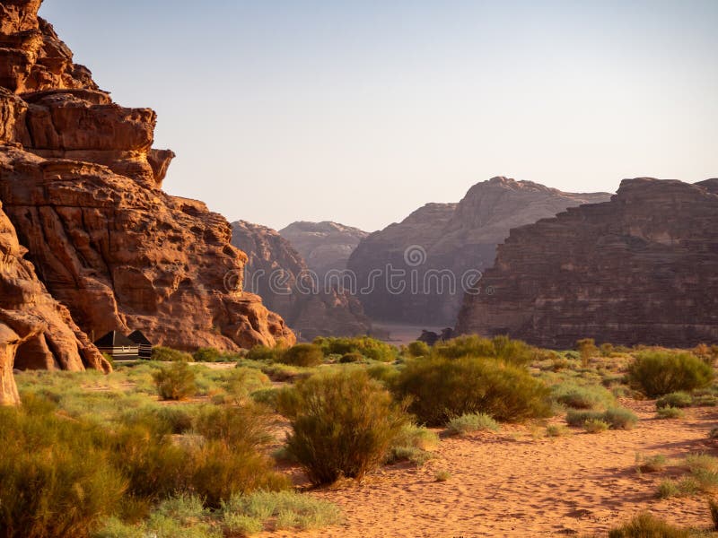 Wadi Rum Desert, Aka Valley of the Moon, Jordan, Middle East Stock ...