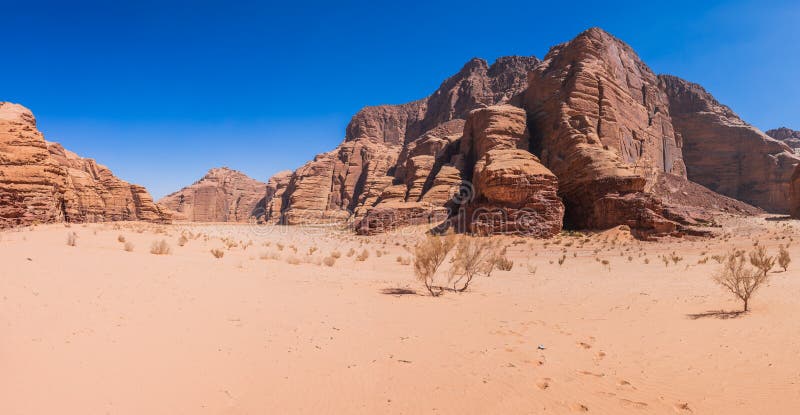 Wadi Rum Desert, Jordan. stock photo. Image of natural - 206560910