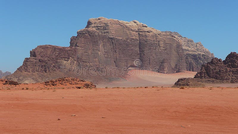 Wadi Rum Desert Landscape, Jordan Stock Image - Image of stone, middle ...
