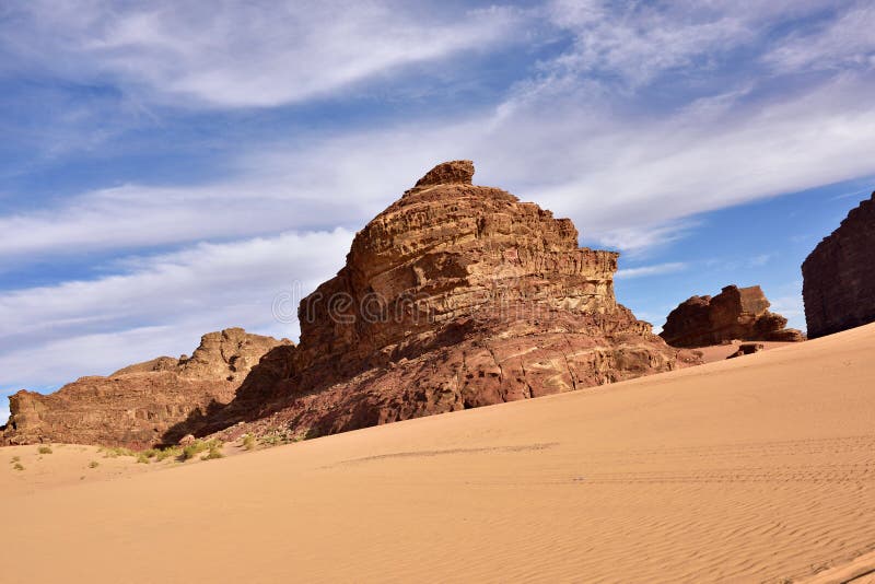 Wadi Rum desert stock image. Image of structure, scenery - 52842793