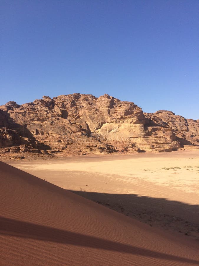 Wadi Rum desert. stock image. Image of mountain, sahara - 266633075