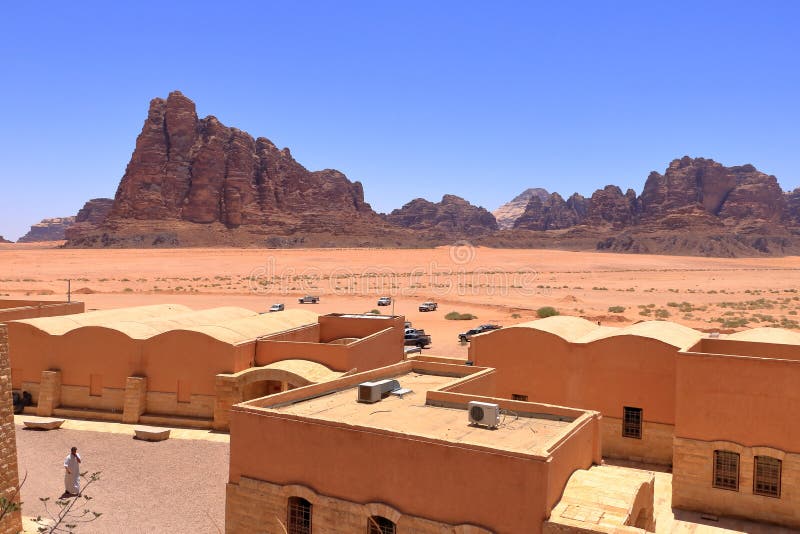 Wadi Rum, Jordan - May 15 2024: Scenic View of Rocks in Wadi Rum Desert ...