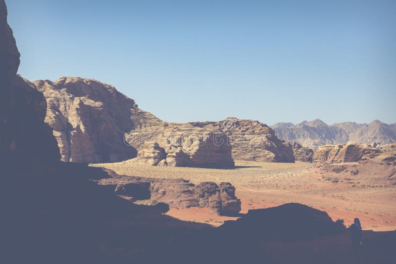 Wadi Rum Red Desert, Jordan, Middle East Stock Image - Image of jeep ...