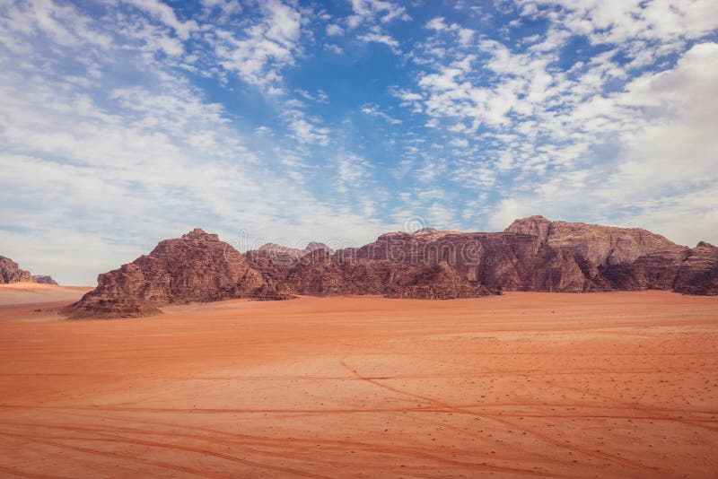 Wadi Rum valley stock photo. Image of kingdom, landmark - 143349814