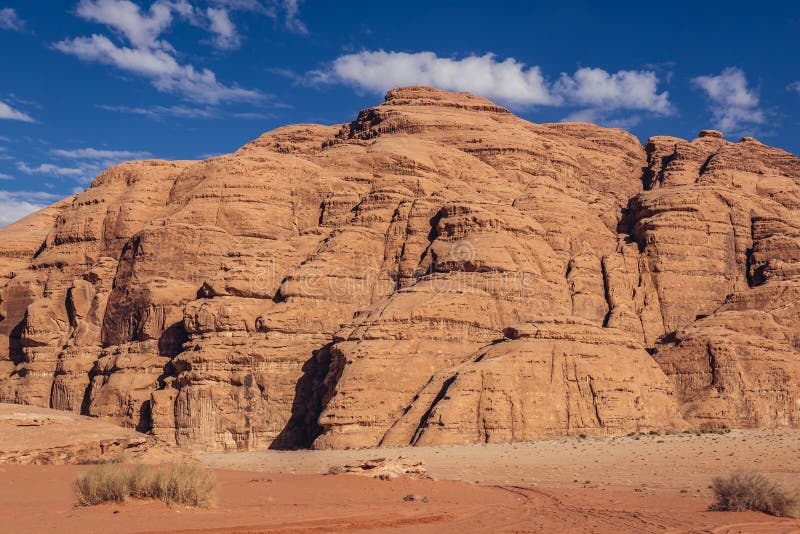 Wadi Rum valley stock image. Image of scenery, rocks - 141855669