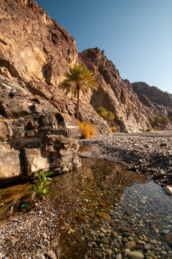 Wadi in Rustaq Mountains, Oman Stock Image - Image of nature, mountains ...