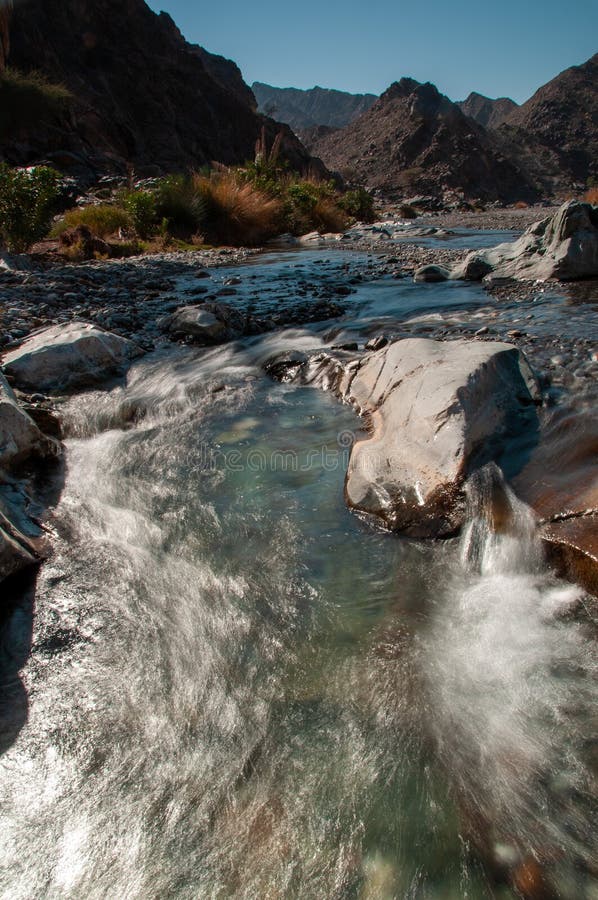 Wadi in Rustaq Mountains, Oman Stock Image - Image of rustaq, landscape ...