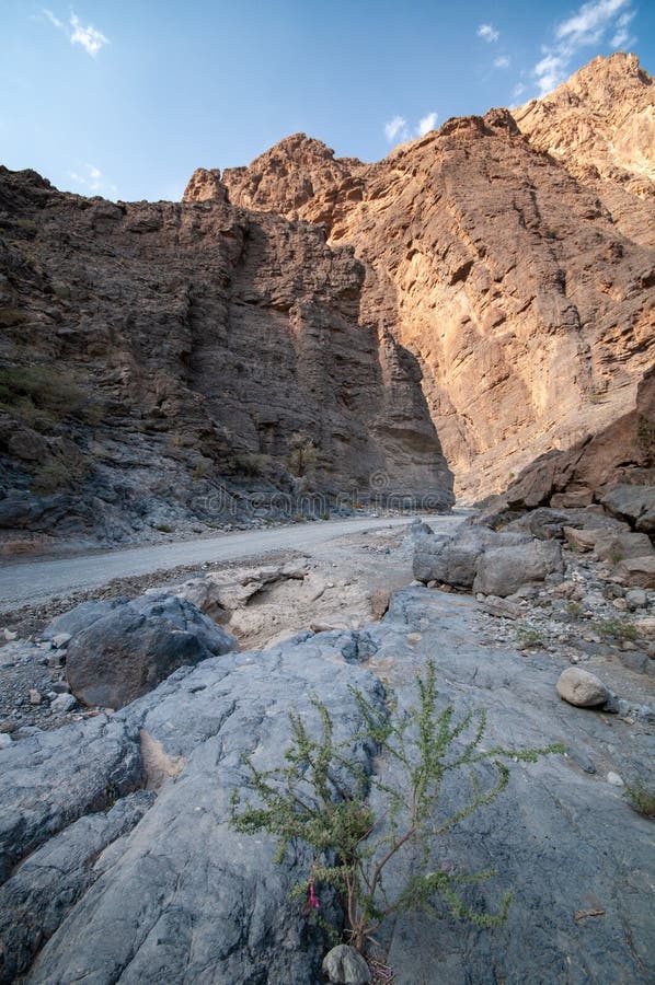 Wadi in Rustaq Mountains, Oman Stock Image - Image of mountains, water ...