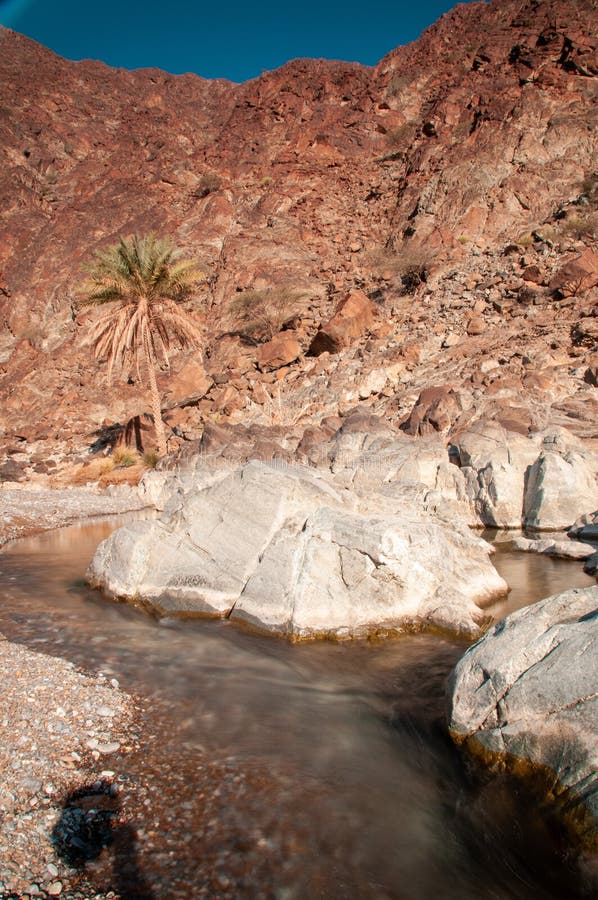Wadi in Rustaq Mountains, Oman Stock Image - Image of landscape, rusta ...