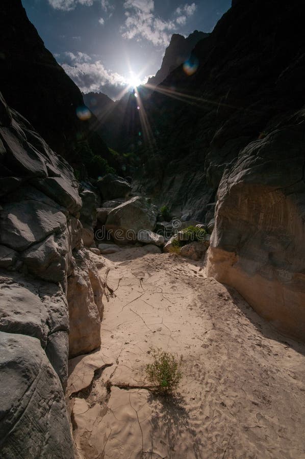 Wadi in Rustaq Mountains, Oman Stock Image - Image of nizwa, oasis ...