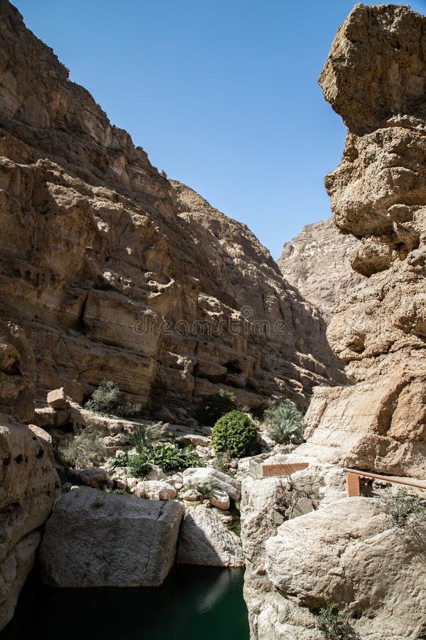Wadi Shaab, nature of Oman stock photo. Image of arabic - 303405850