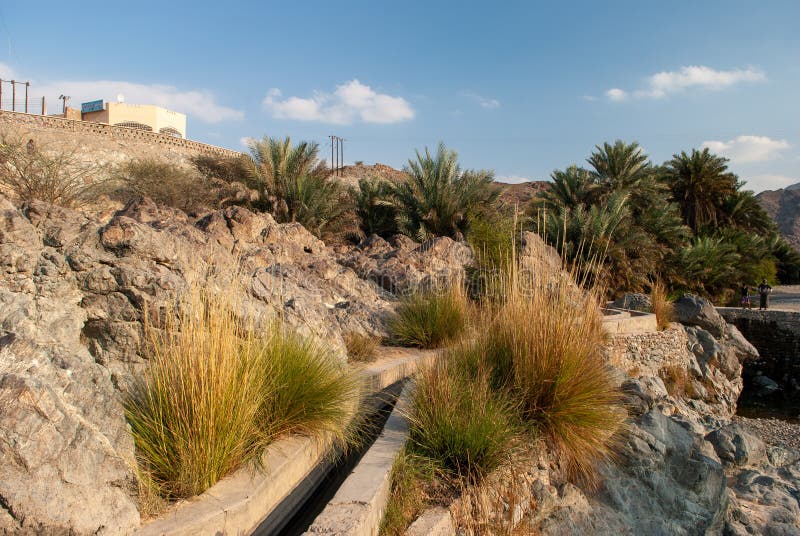 Falaj Mountains stock photo. Image of valley, oman, arabian - 181674902