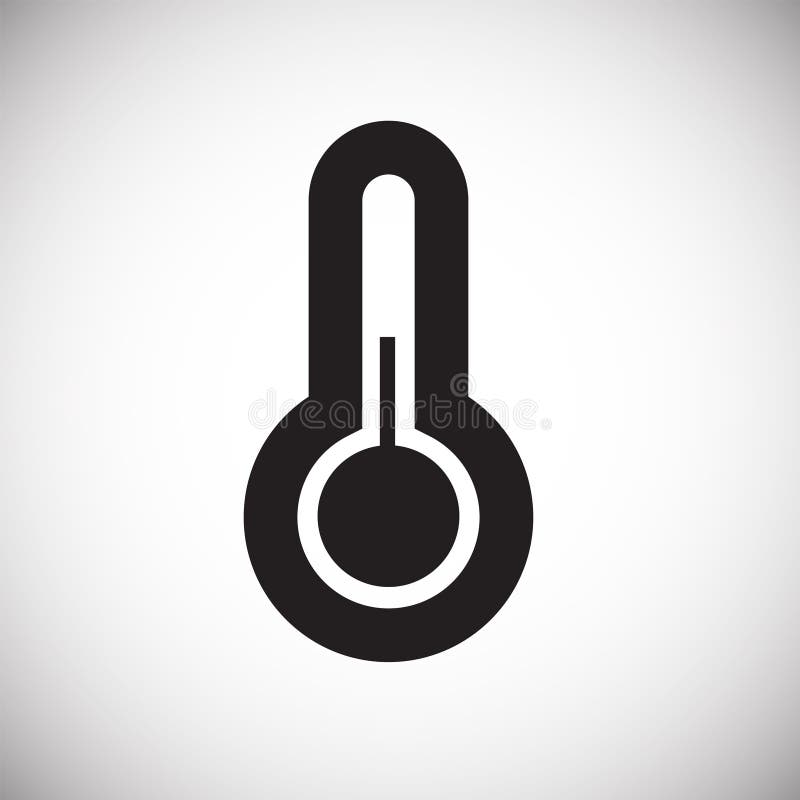 Smart Temperature Sensor Icon on White Background for Graphic and Web ...