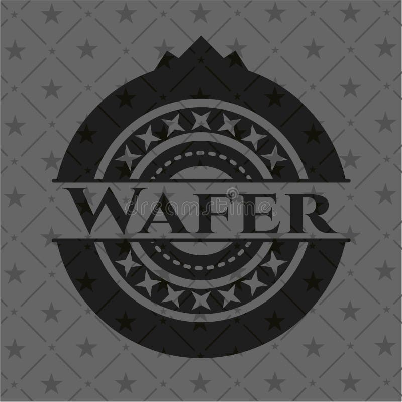 Wafer Black Badge. Vector Illustration Stock Vector - Illustration of ...