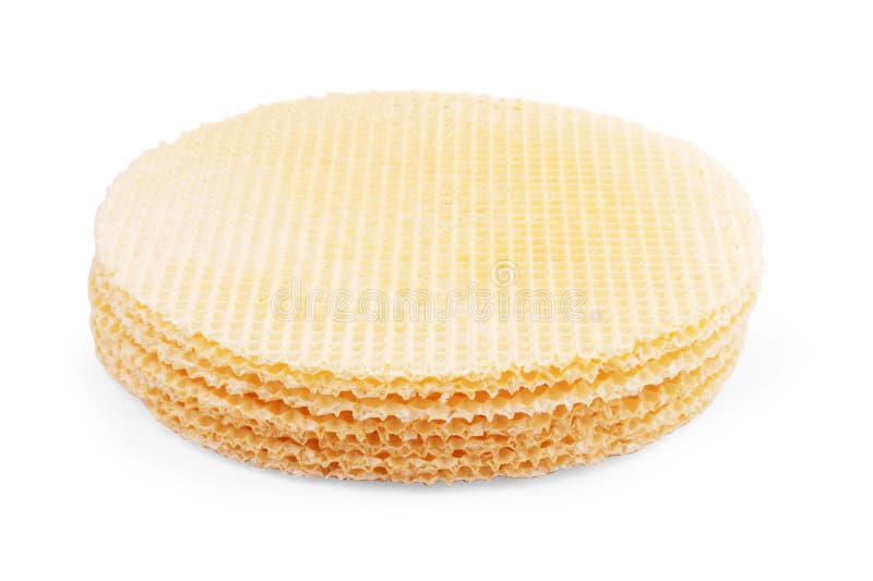 Wafer Cakes on a White Background Isolated Stock Photo - Image of ...