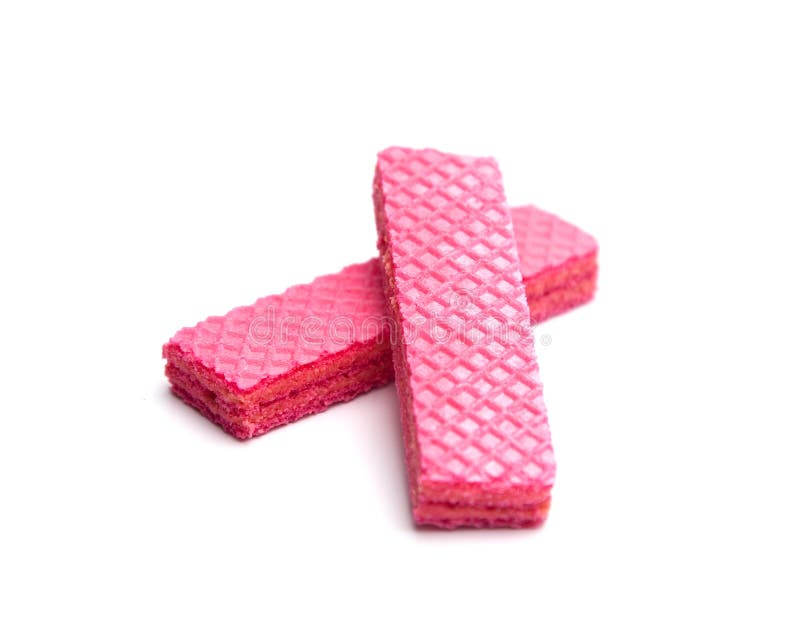 Wafer Cookies stock image. Image of food, sweet, pink - 90457009