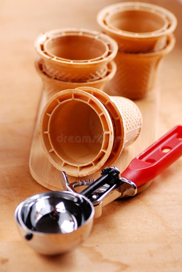 Wafer cups for Ice-Cream stock image. Image of sweet - 34076641
