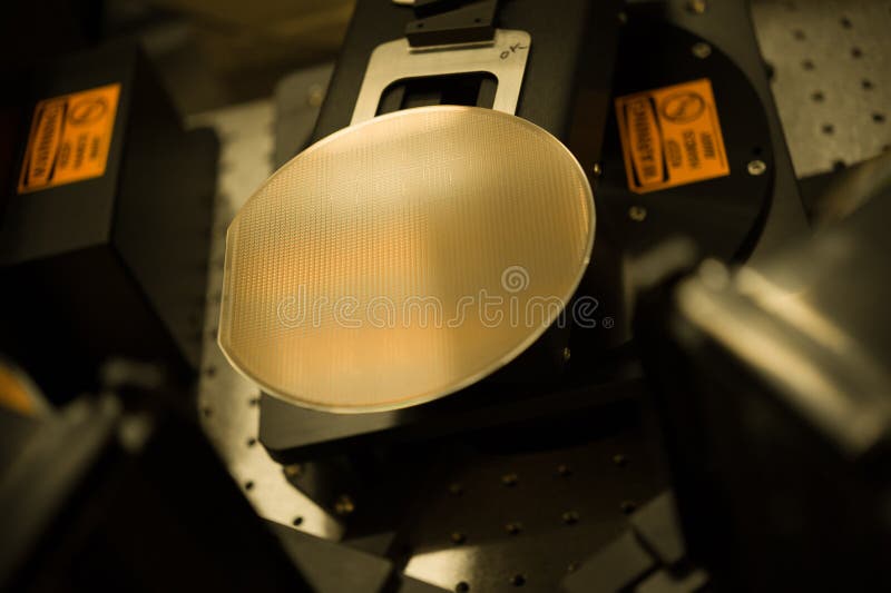 Wafer in Production Process Stock Photo - Image of wafer, cleanroom ...