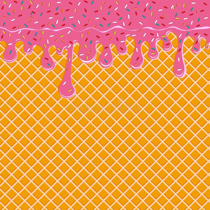 Wafer Realistic Seamless Background The Texture Of The Waffles With