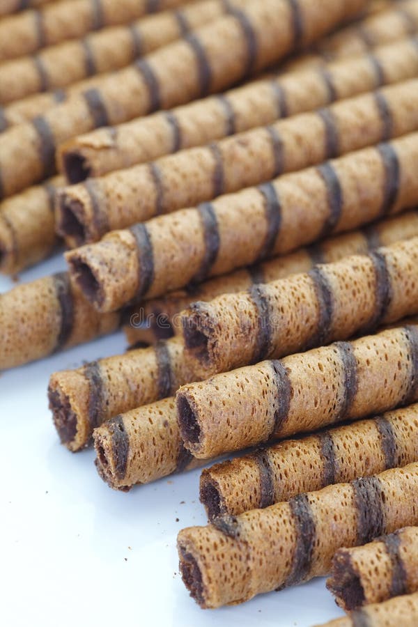 Wafer Roll stock image. Image of dessert, brown, sugar - 46629089