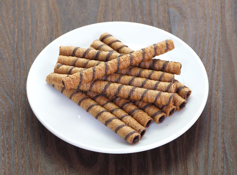 Wafer Roll stock image. Image of roll, pastry, chocolate - 46629315