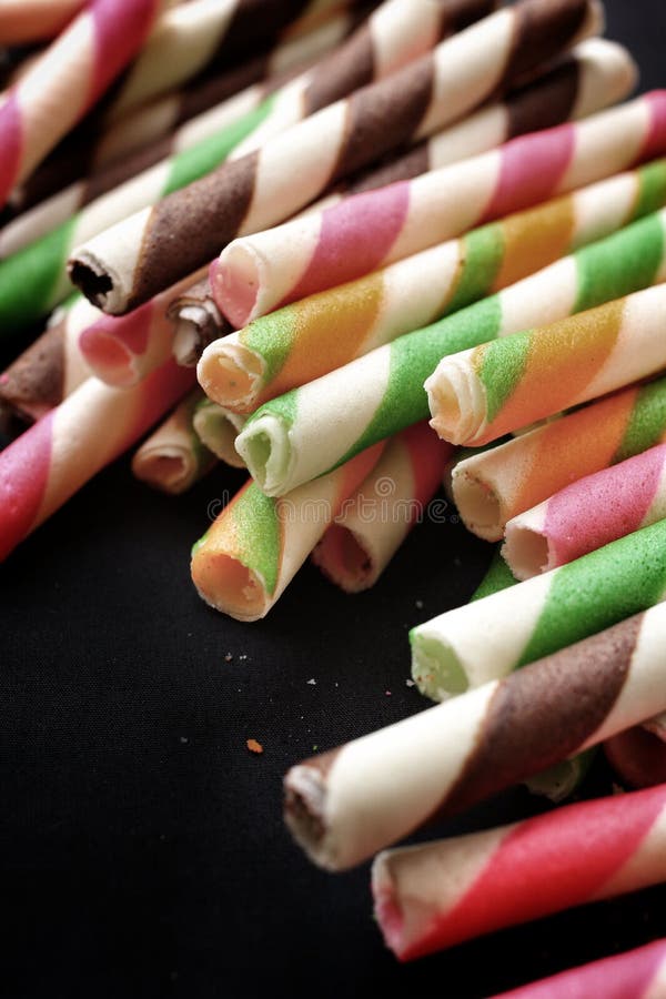 Wafer Roll Sticks Cream Rolls Stock Photo - Image of isolated, stick ...