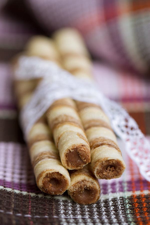 Wafer roll sticks stock image. Image of rolls, dessert - 33622475