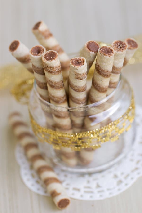 Wafer Roll Sticks Cream Rolls Stock Image - Image of flavored, lace ...