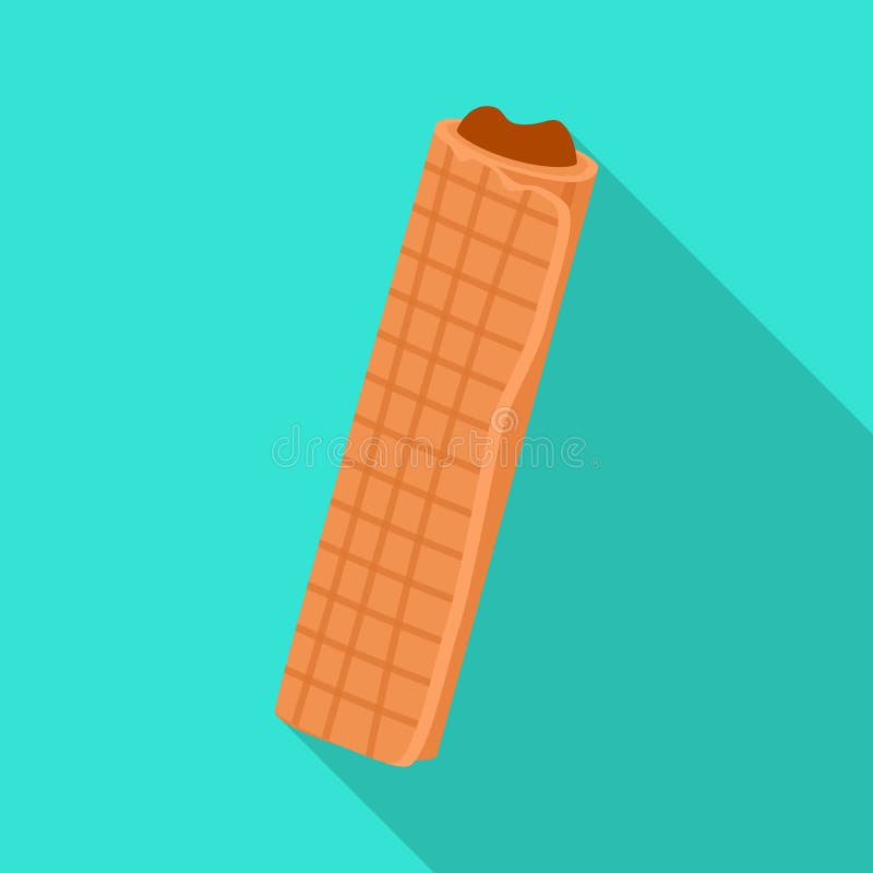 Wafer Roll Vector Icon.black Vector Icon Isolated on White Background ...