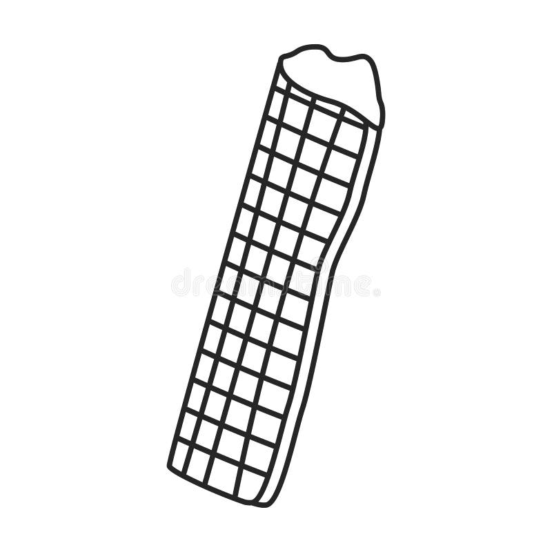 Wafer Roll Vector Icon.black Vector Icon Isolated on White Background ...