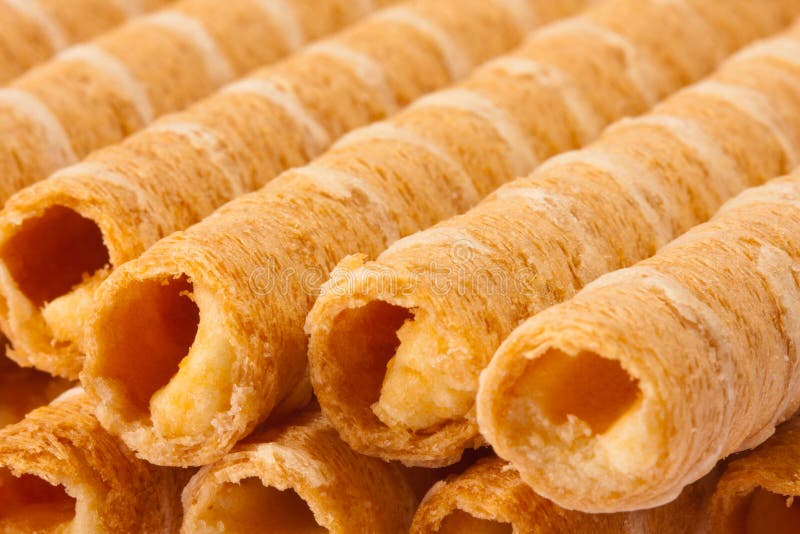 Wafer rolls stock image. Image of filled, healthy, cookie - 22434069