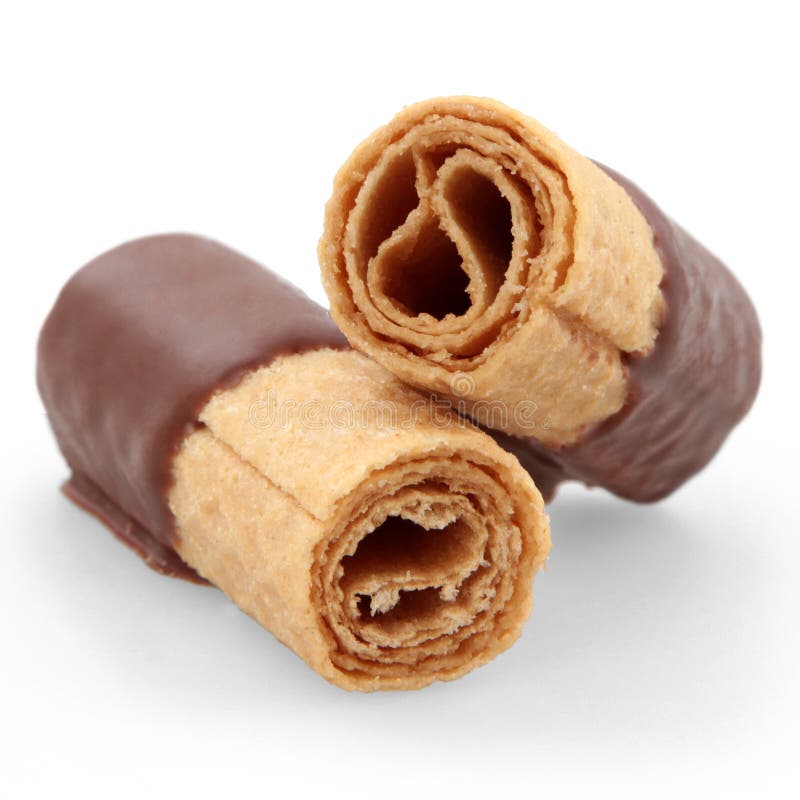 Chocolate Dipped Wafer Rolls Stock Photos - Free & Royalty-Free Stock ...